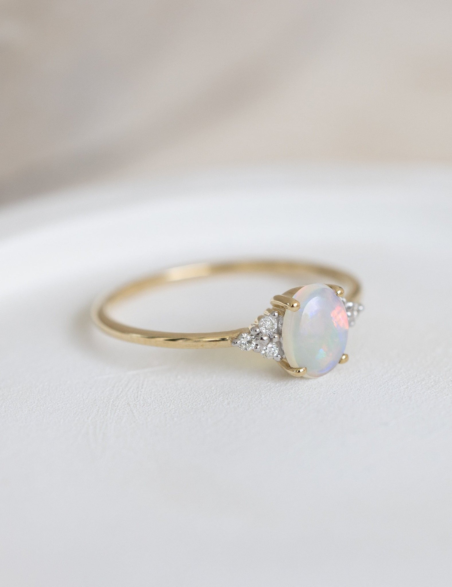 Aurora Ring: Experience the Radiance of Australian Opal and Diamonds ...